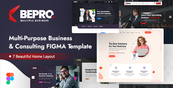 Bepro - Multi-Purpose Business & Consulting Figma Template by mexopixel