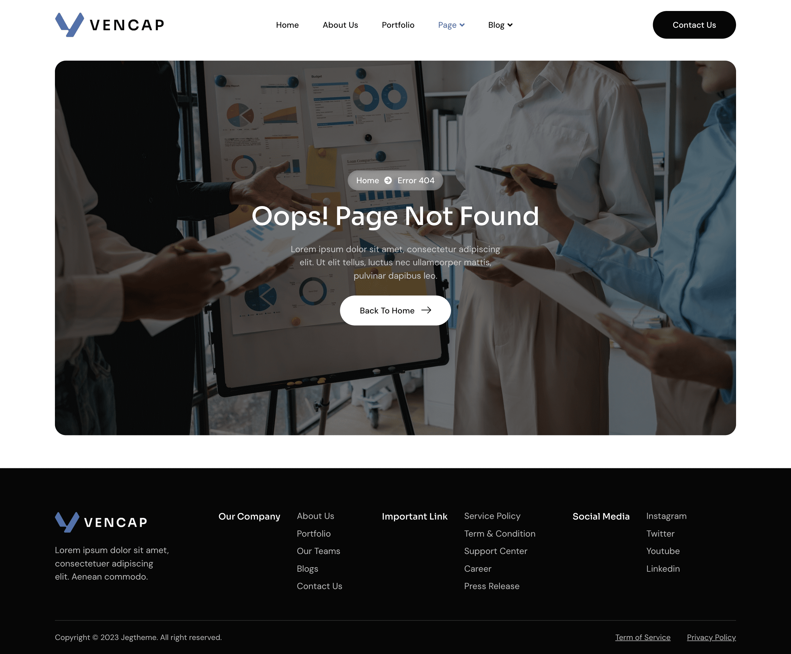Vencap – Venture Capital & Investment Elementor Template Kit by jegtheme