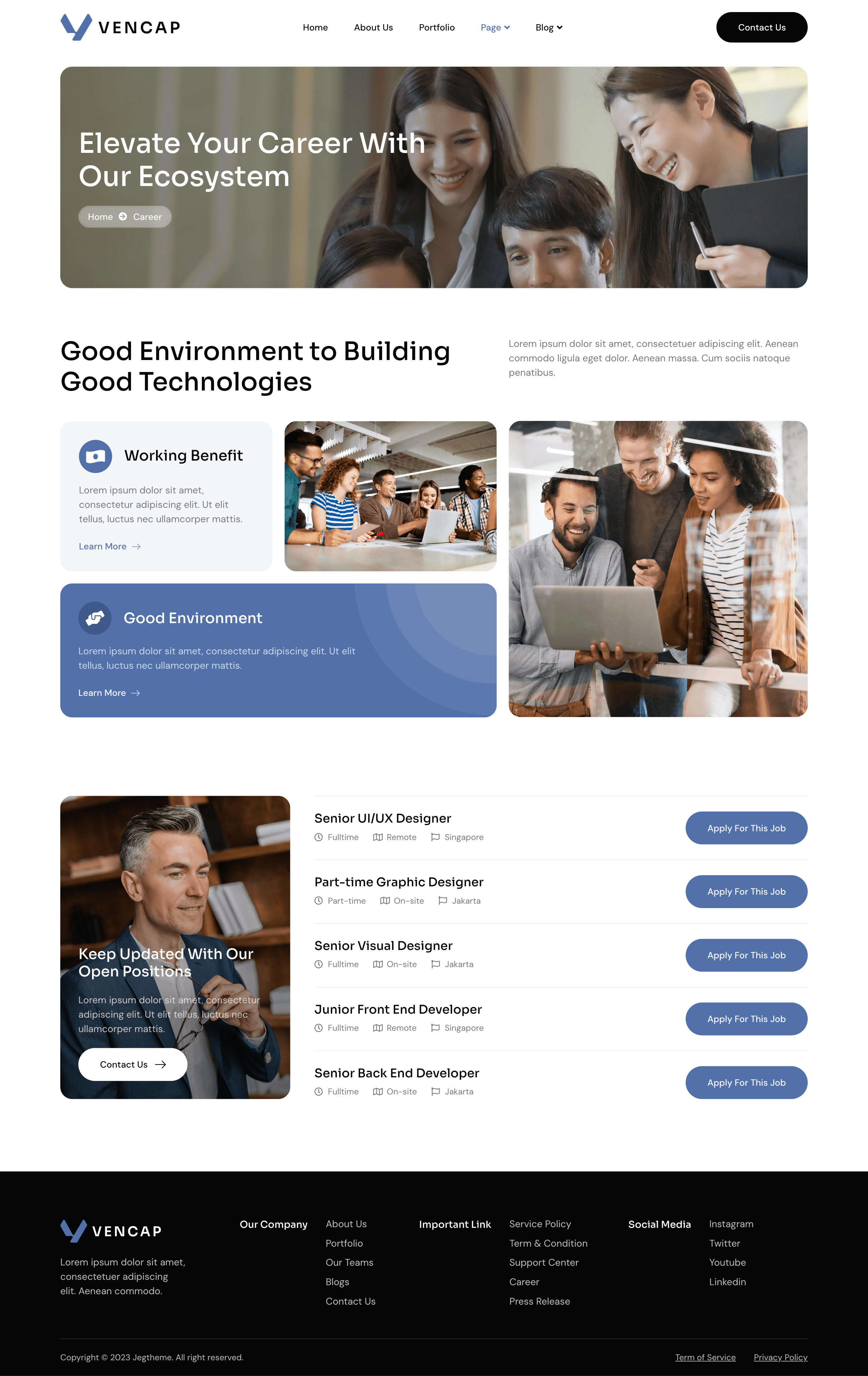 Vencap – Venture Capital & Investment Elementor Template Kit by jegtheme