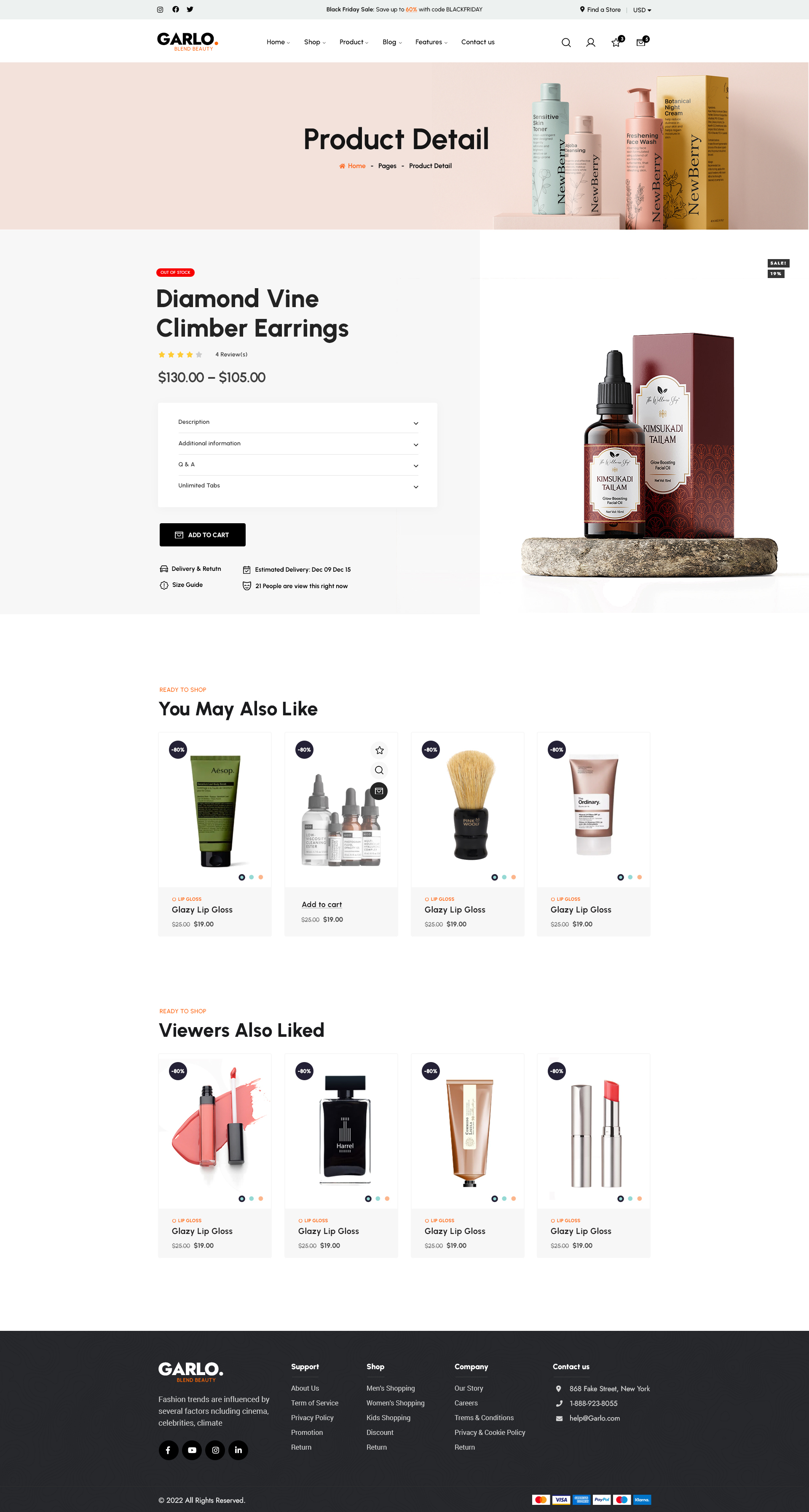 Garlo - Beauty Cosmetics Shop Figma Template by UserThemes | ThemeForest