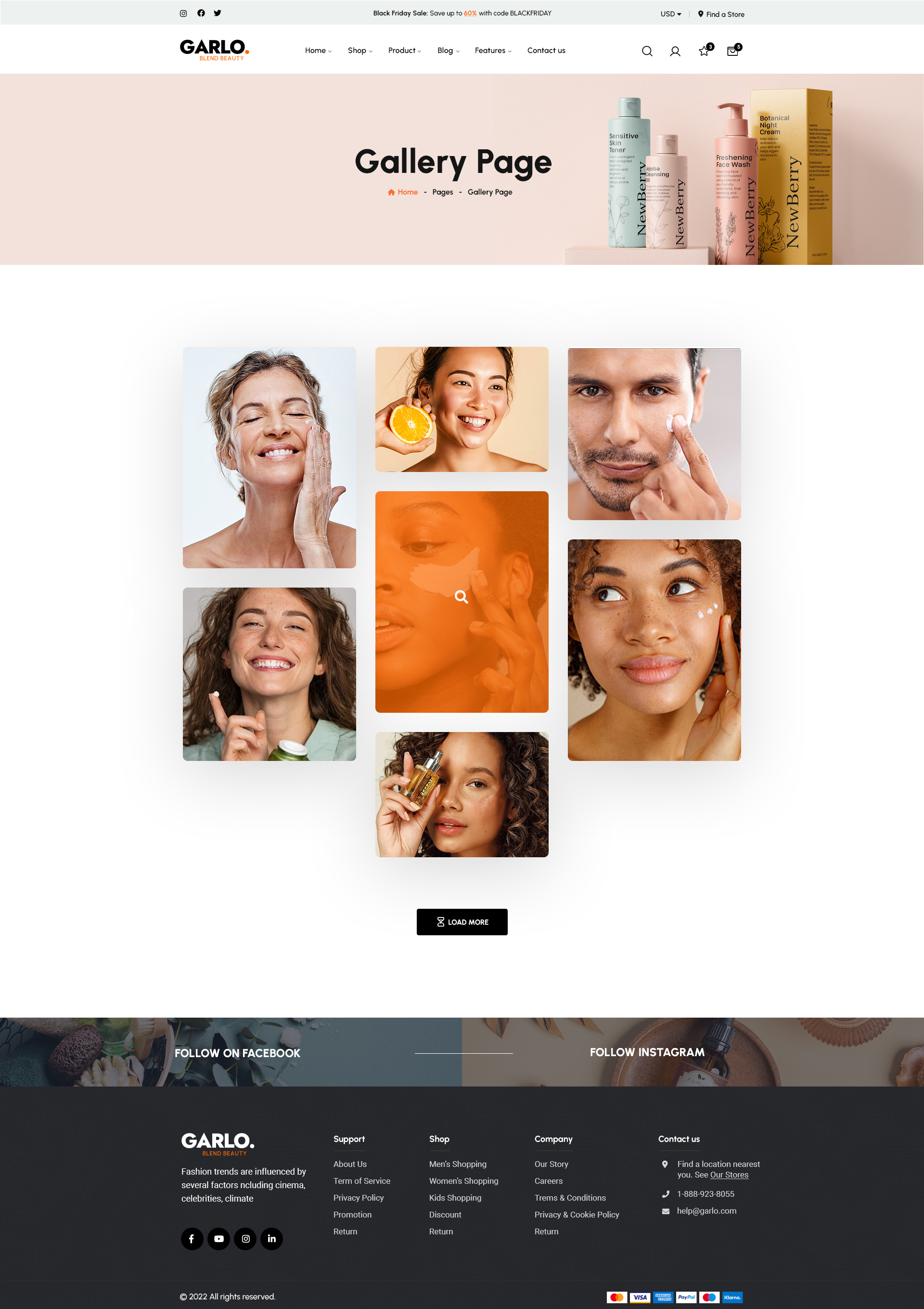 Garlo - Beauty Cosmetics Shop Figma Template by UserThemes | ThemeForest