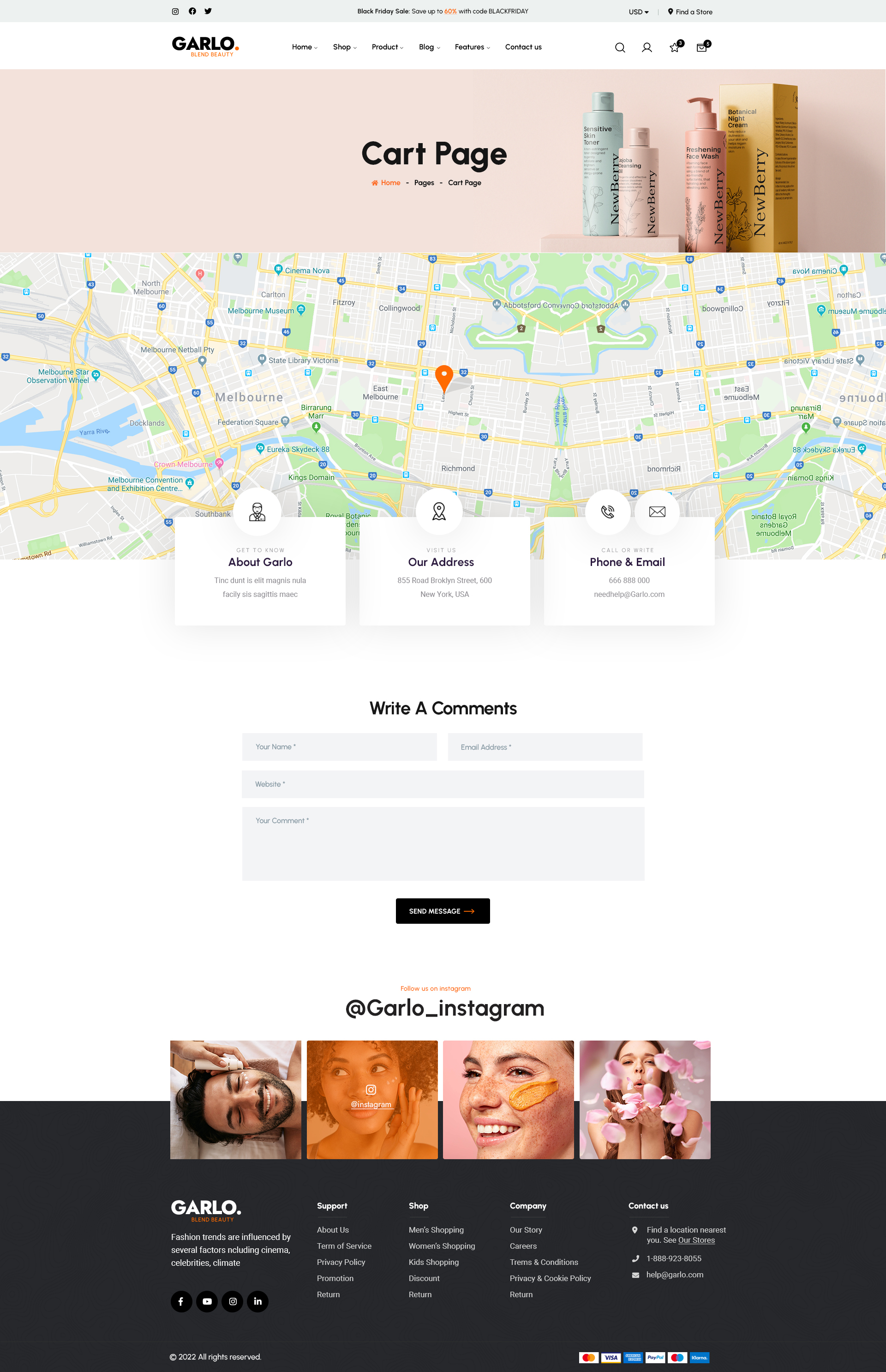Garlo - Beauty Cosmetics Shop Figma Template by UserThemes | ThemeForest