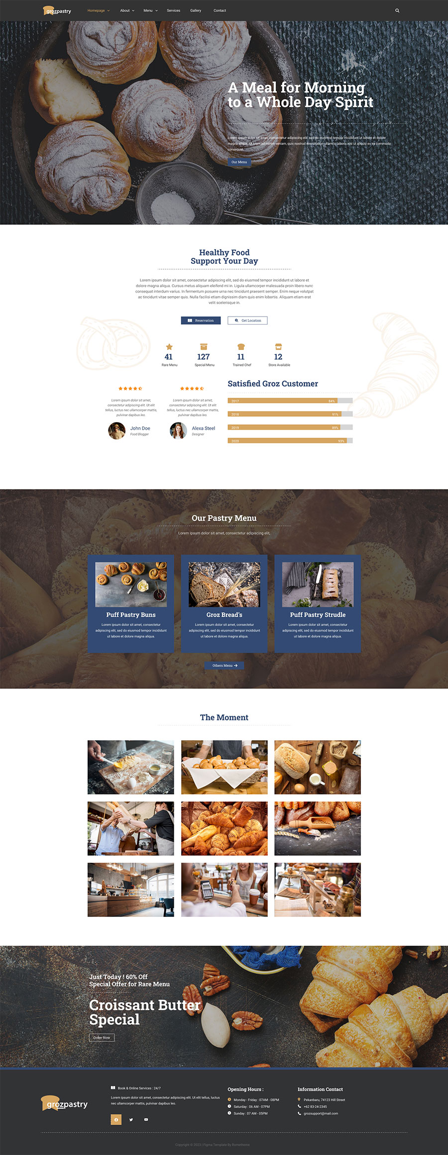 Groz Pastry - Bakery & Cake Figma Template by Rometheme | ThemeForest