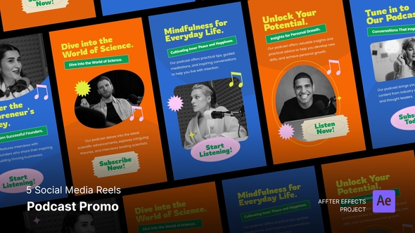 Social Media Reel - Podcast Promo, After Effects Project Files | VideoHive