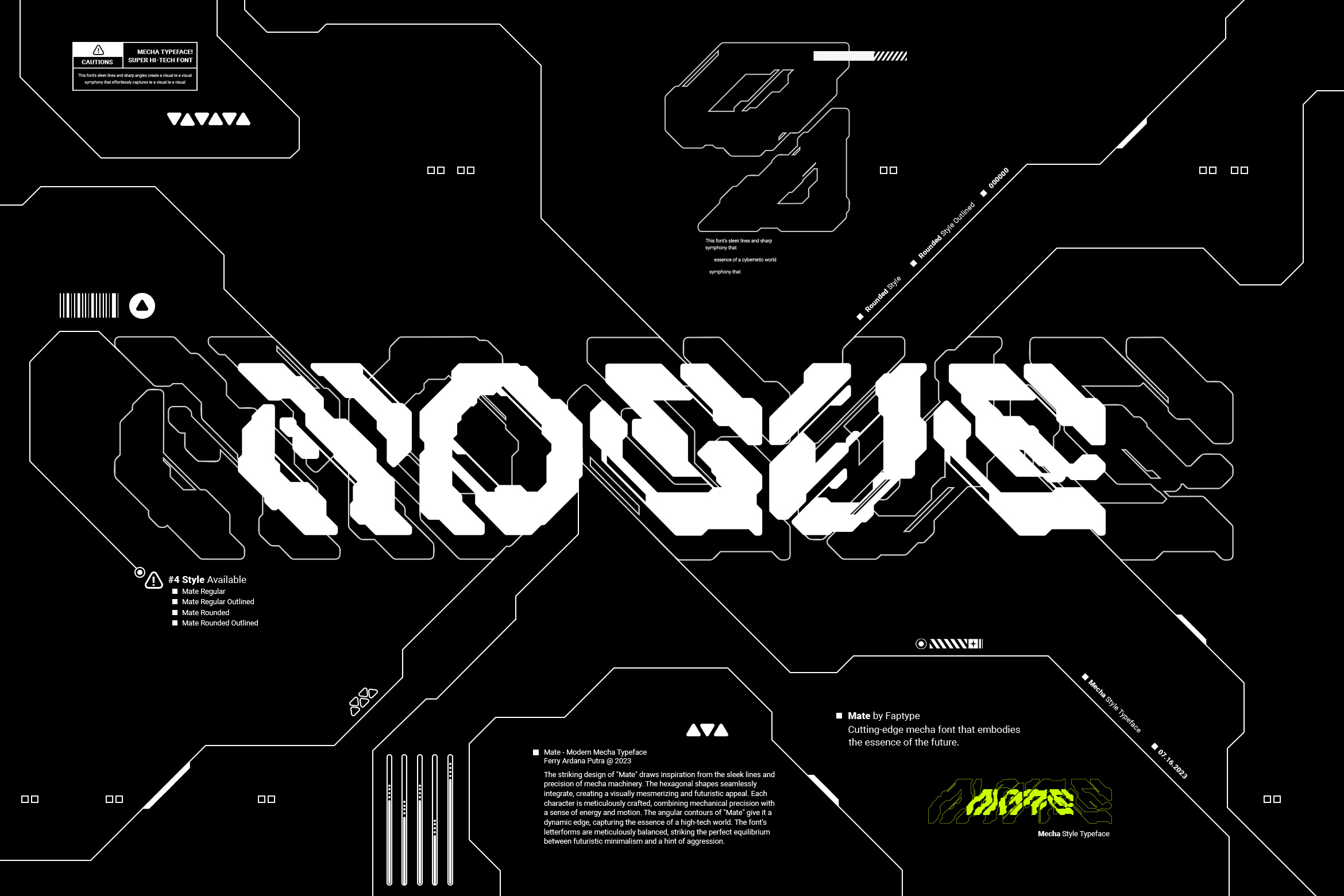 Mate | Modern Mecha Font Vol. 2, Fonts | GraphicRiver