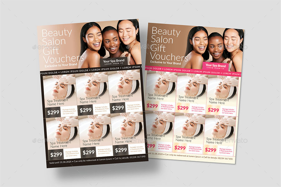 Voucher Coupon Flyer Template, Print Templates | GraphicRiver