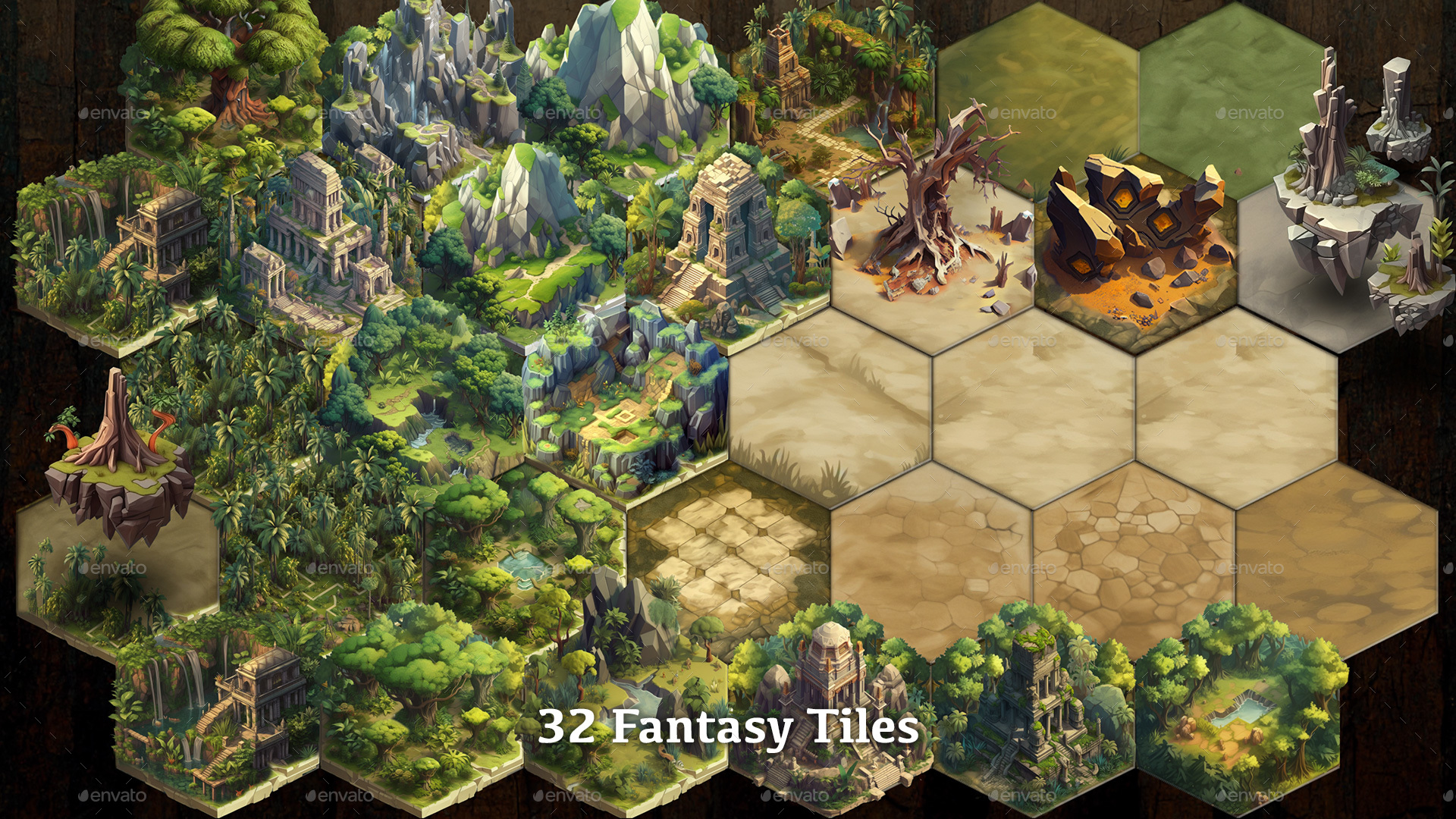 Hex Tiles - Volume 1, Game Assets | GraphicRiver