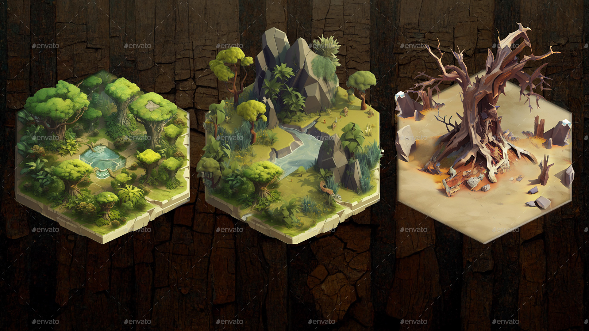 Hex Tiles - Volume 1, Game Assets | GraphicRiver