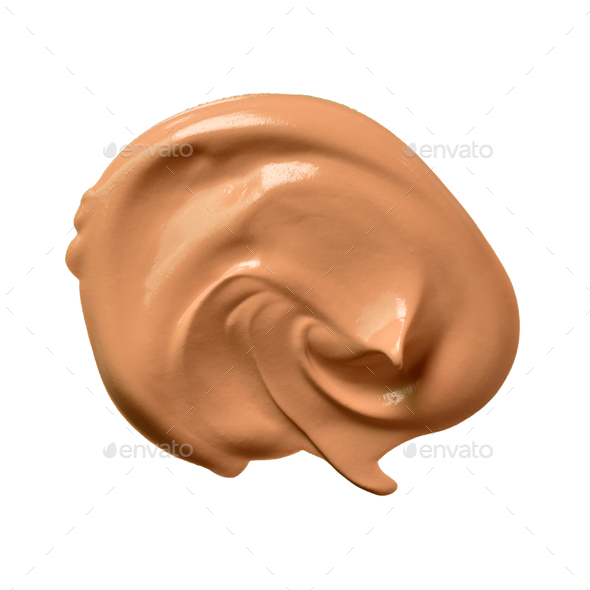 concealer smear makeup texture isolated on white background Stock Photo ...