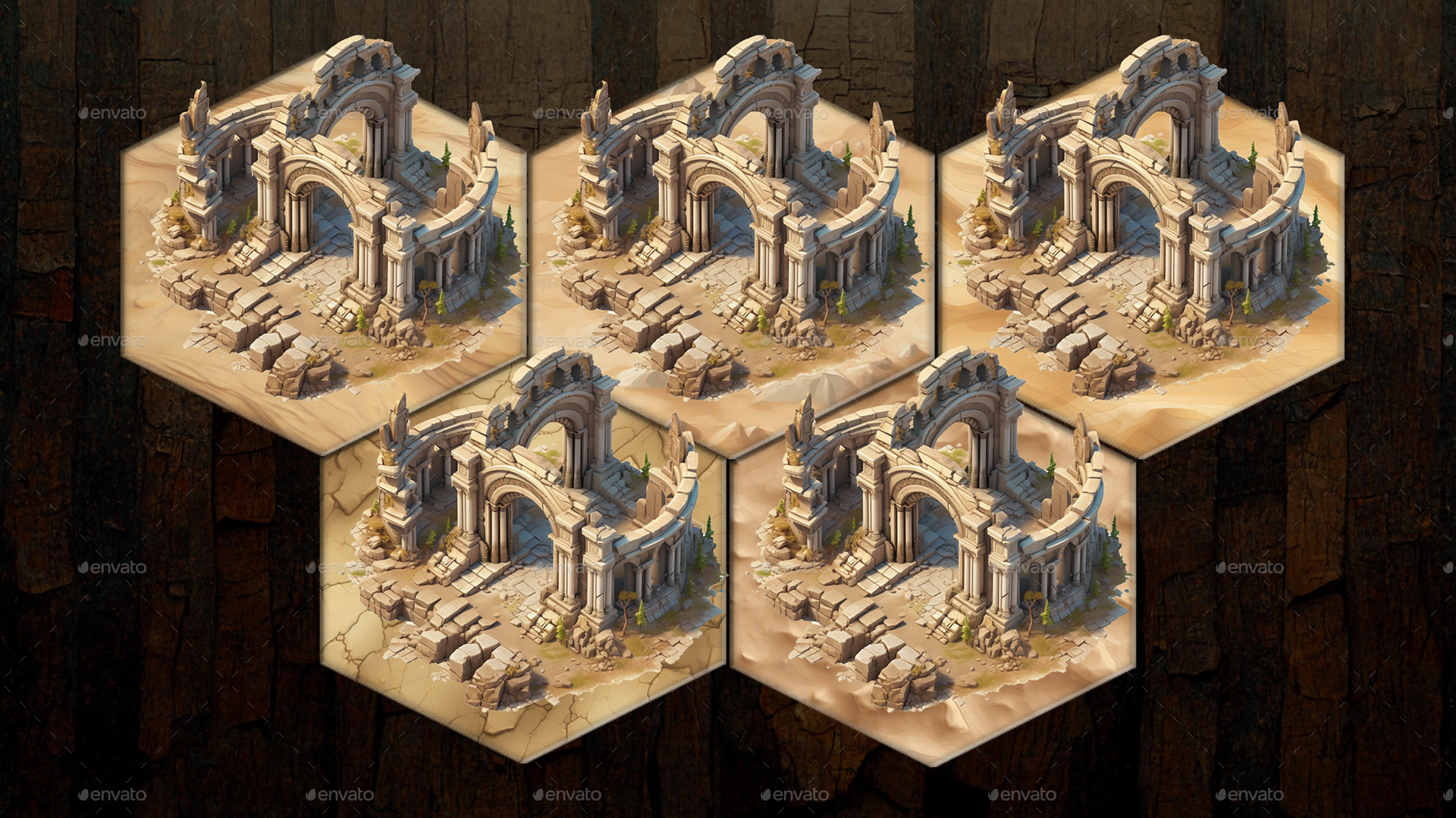 Hex Tiles - Volume 3, Game Assets | GraphicRiver