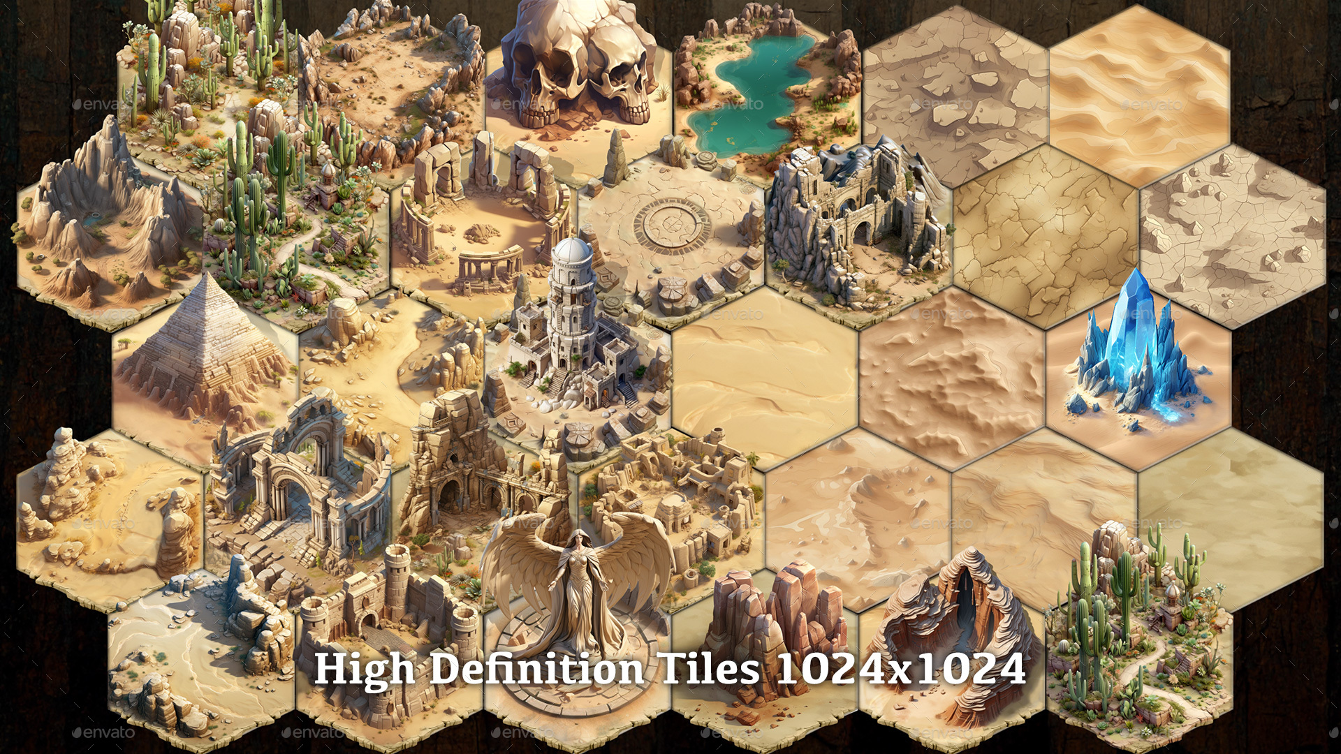 Hex Tiles - Volume 3, Game Assets | GraphicRiver