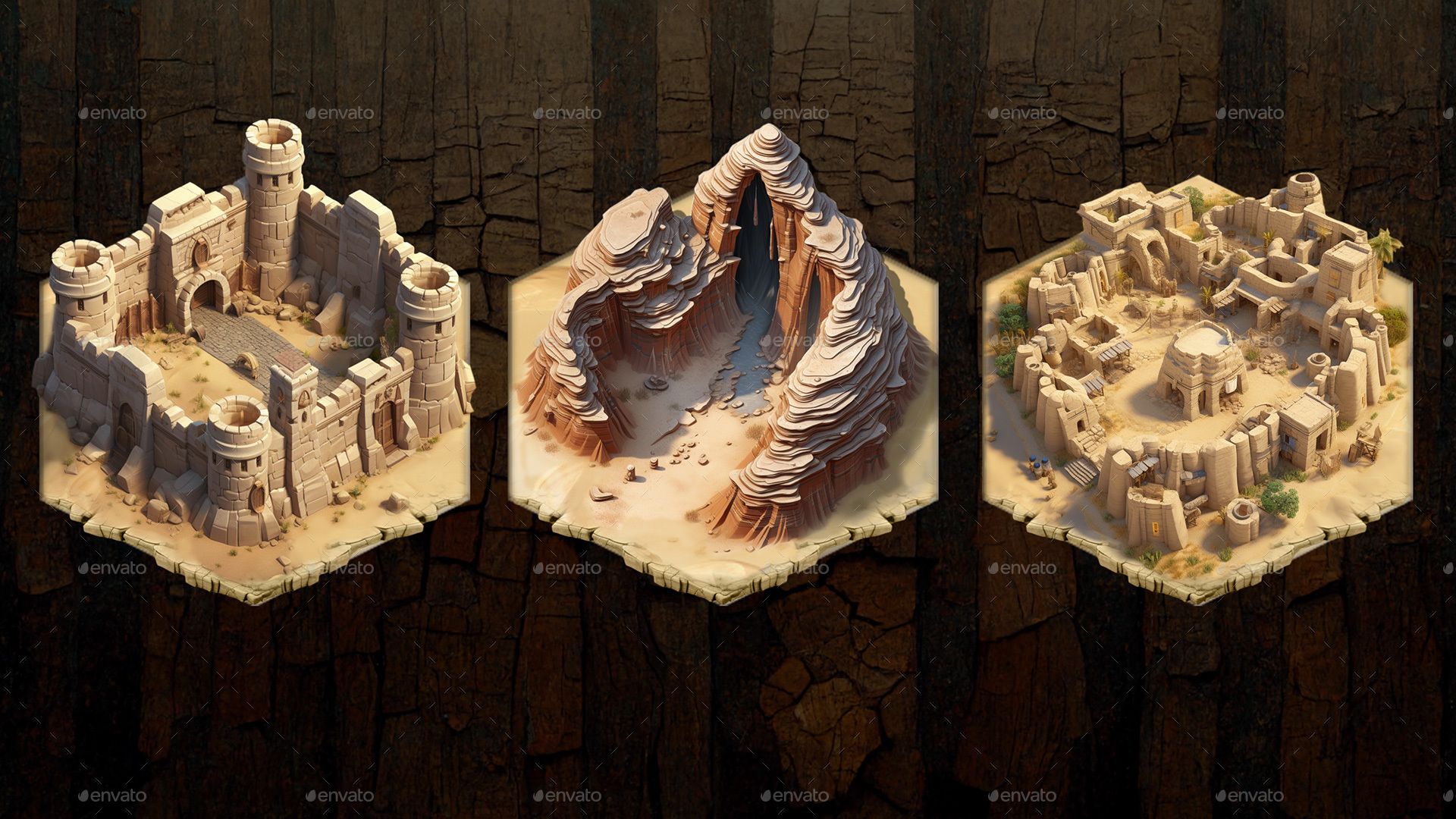 Hex Tiles - Volume 3, Game Assets | GraphicRiver