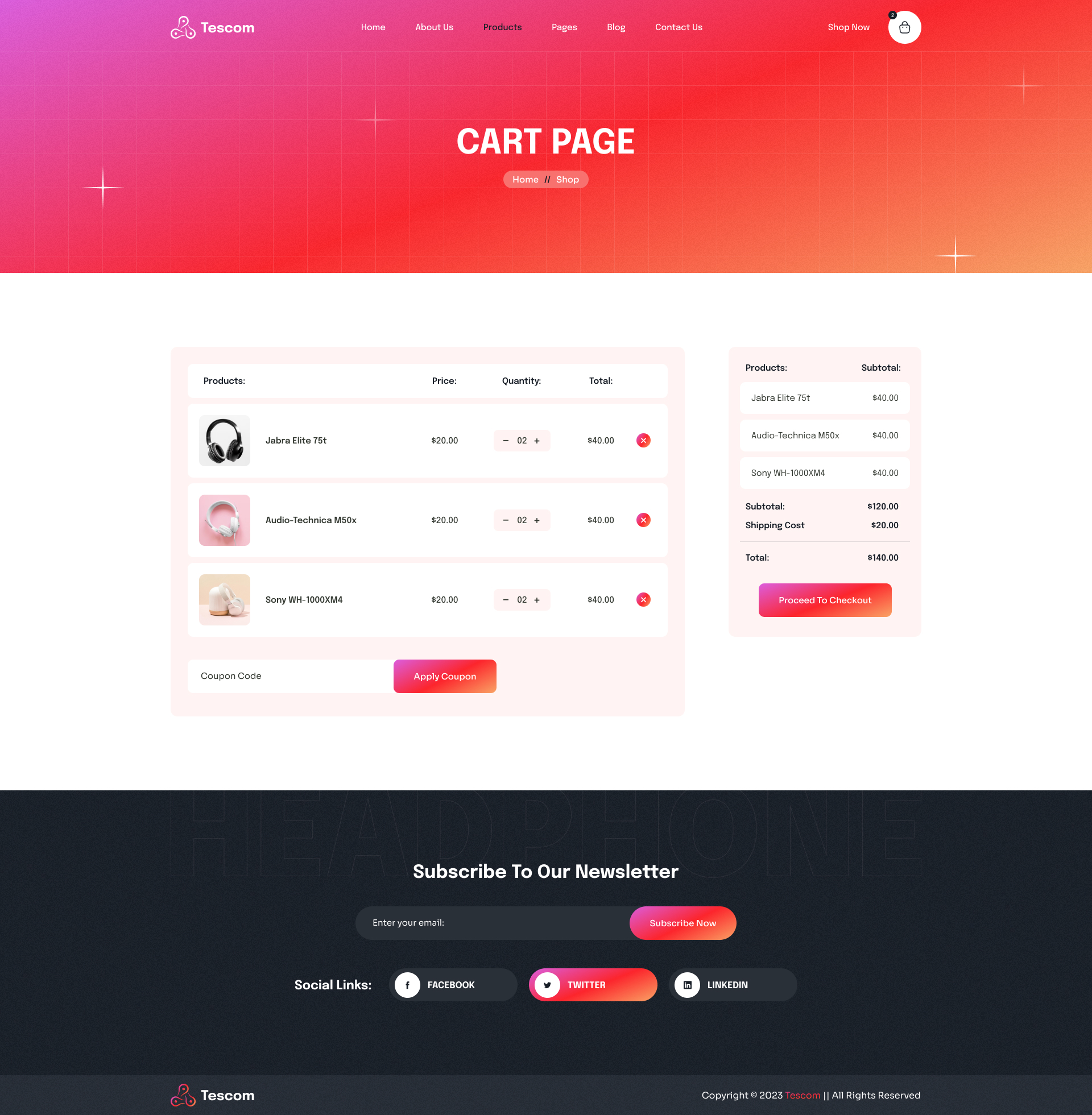 Tescom | Product Landing Figma Template by theme-village | ThemeForest