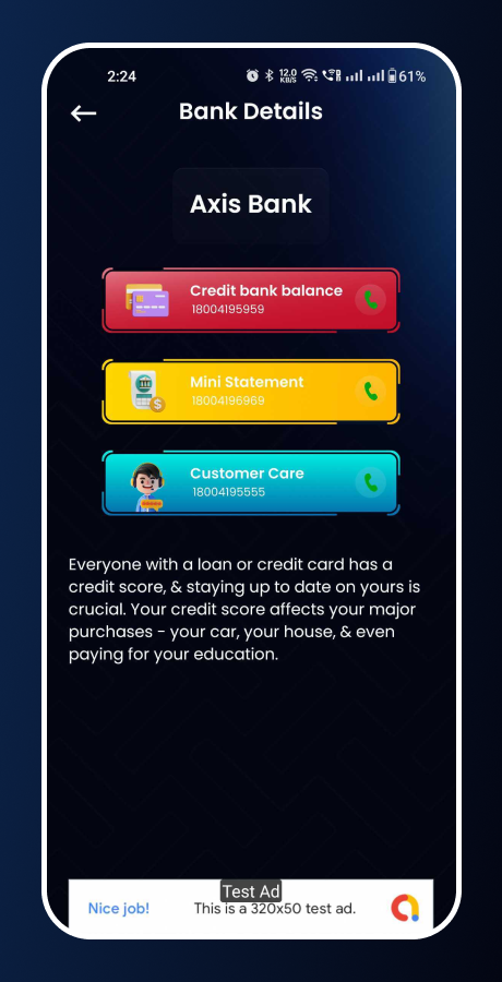 CIBIL Score - Credit Score Generator - Admob Ads - Android by VocsyInfotech