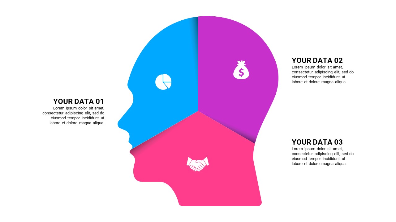 Human Head Infographics PowerPoint Template Designs, Presentation Templates