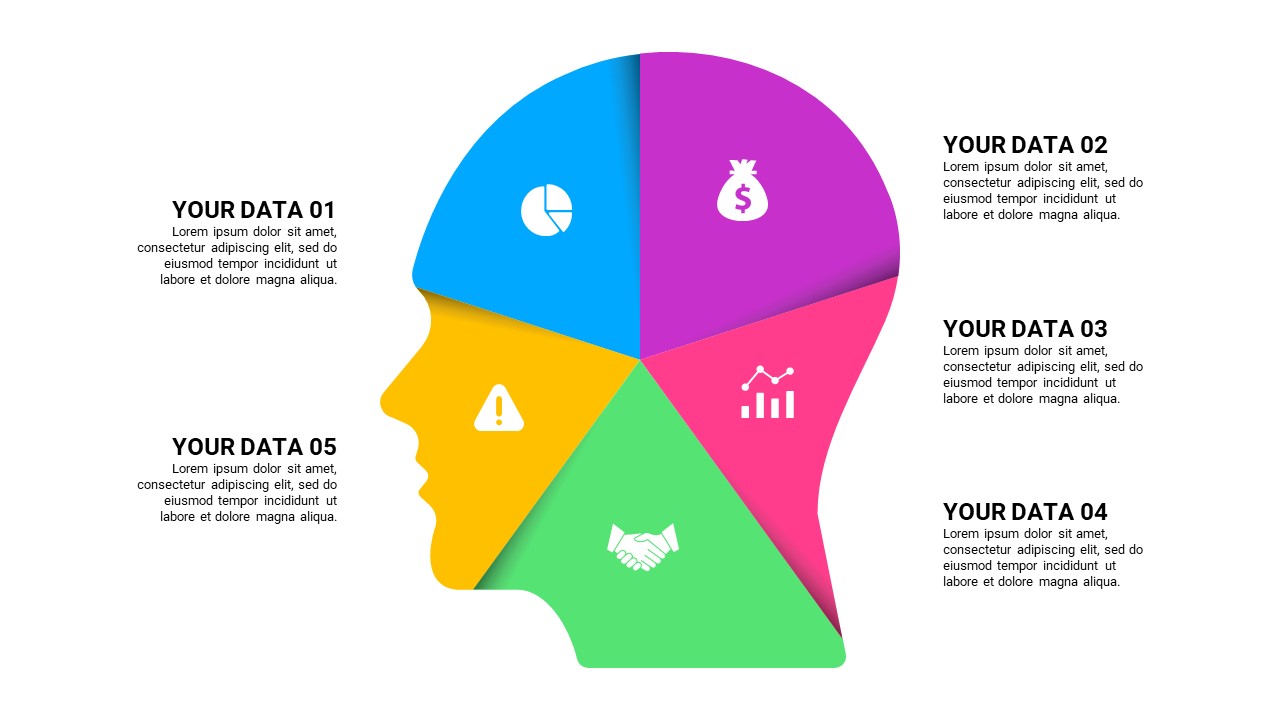 Human Head Infographics PowerPoint Template Designs, Presentation Templates