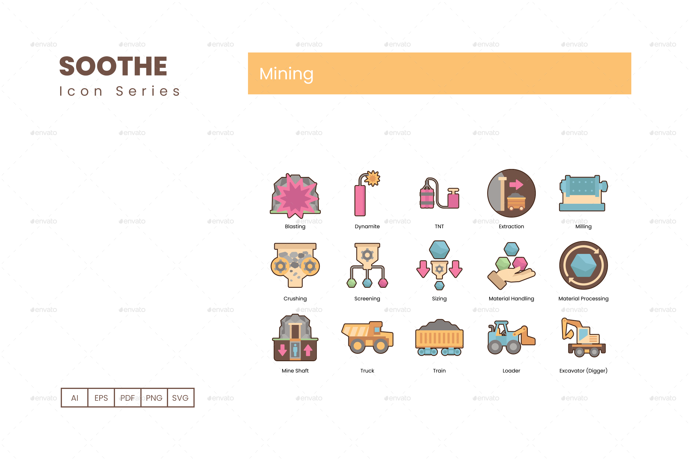65 Mining Icons | Soothe Series, Icons | GraphicRiver