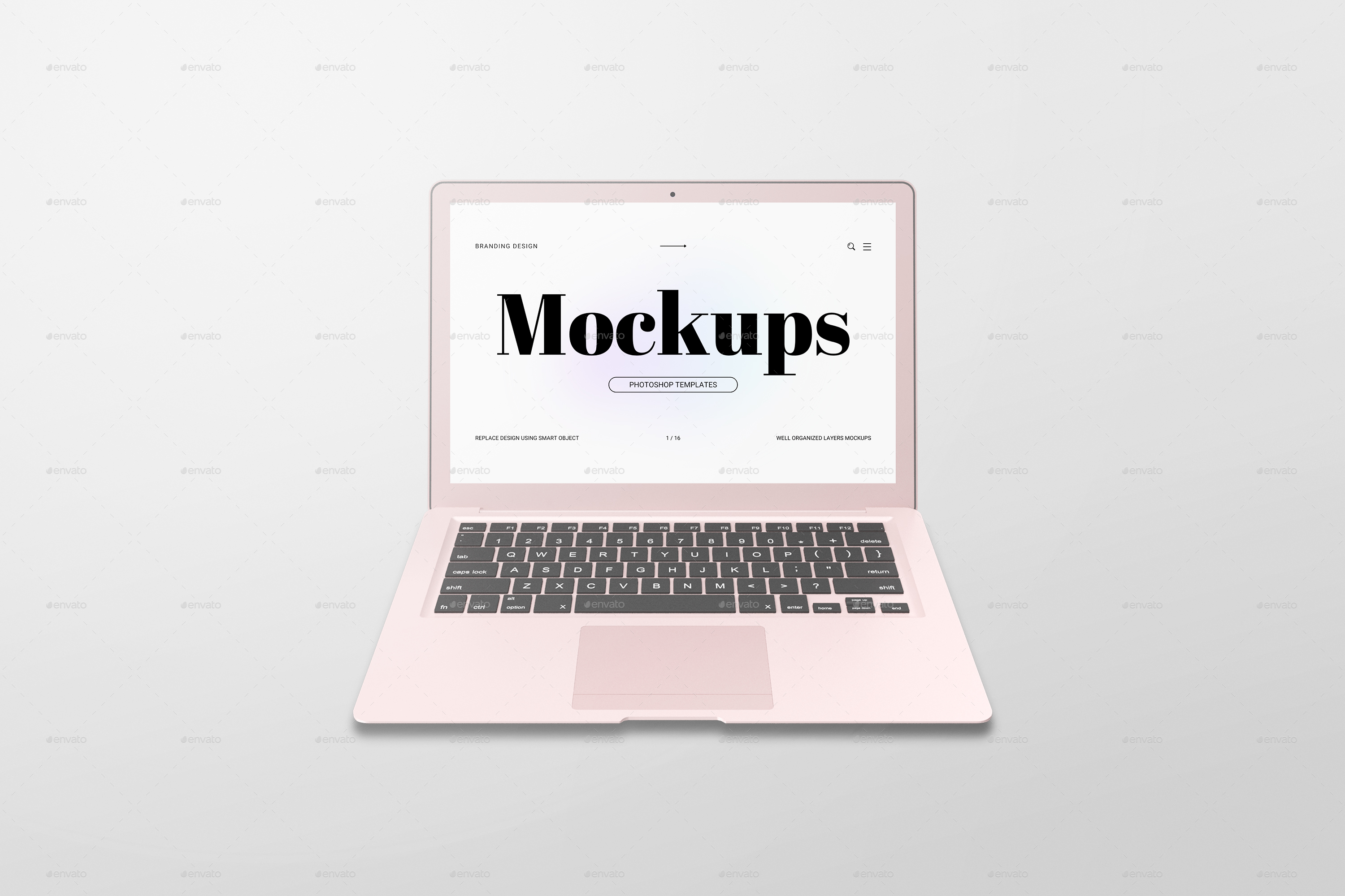 Pink Laptop Mockup, Graphics | GraphicRiver