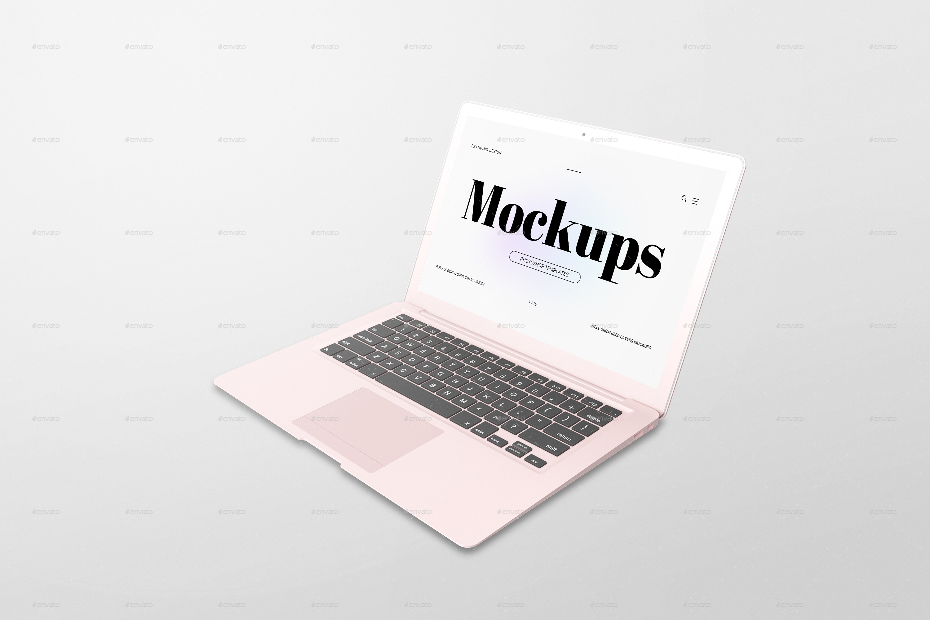Pink Laptop Mockup, Graphics | GraphicRiver