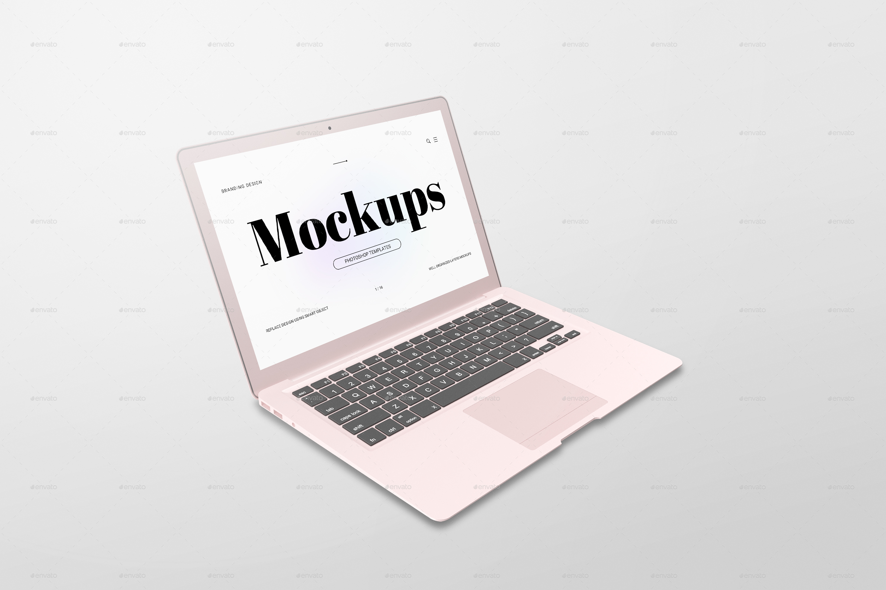 Pink Laptop Mockup, Graphics | GraphicRiver