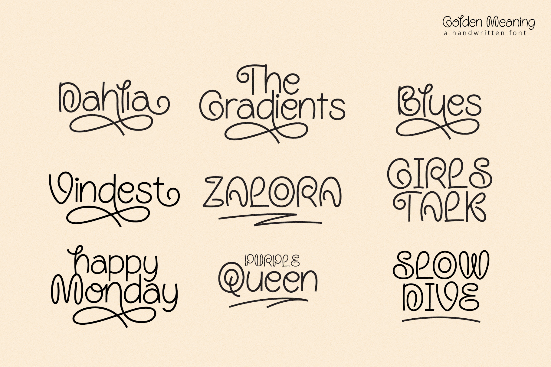 Golden Meaning - Handwritten Font by HIROstd | GraphicRiver