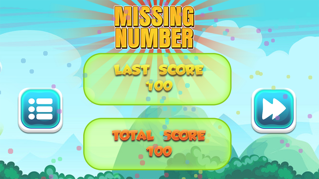 Missing Number Game (Construct 3 | C3P | HTML5) Math Game by CGFX-Studio