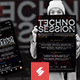 Techno Session – Festival Poster, Party Flyer Template, Print Templates