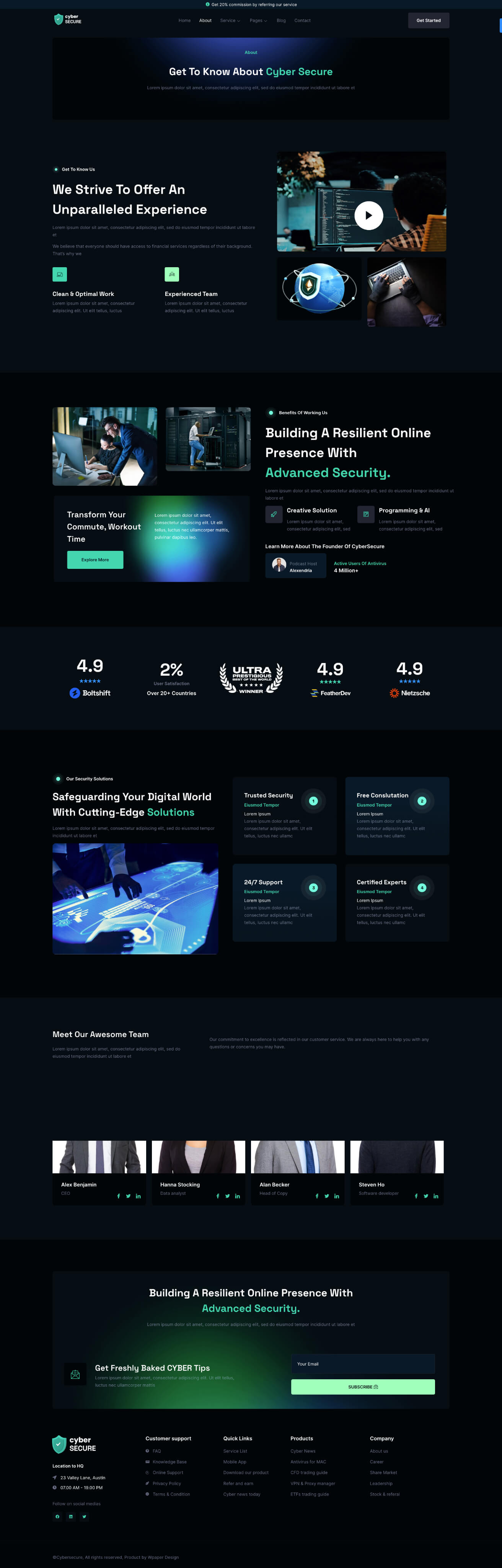 CyberSecure - Cyber Security Elementor Template Kit by Snowflakeproject