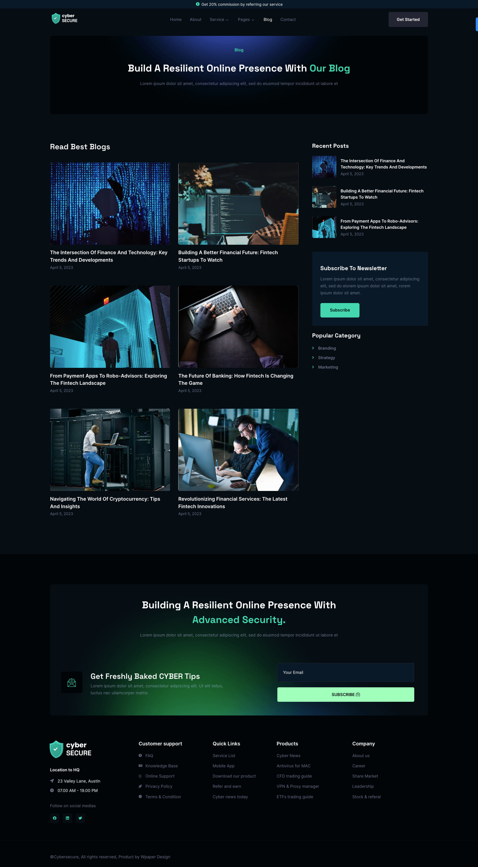 CyberSecure - Cyber Security Elementor Template Kit by Snowflakeproject