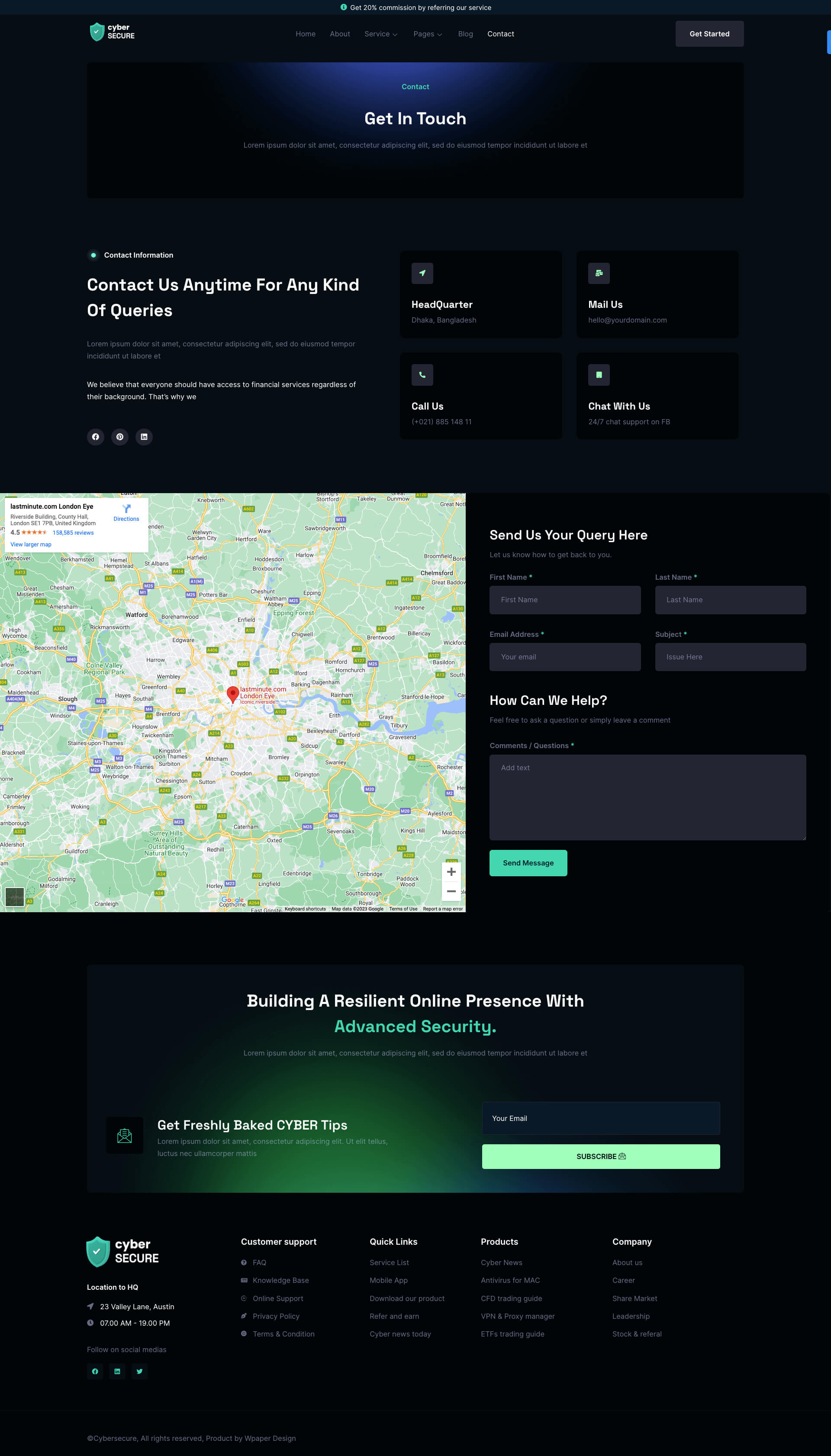CyberSecure - Cyber Security Elementor Template Kit by Snowflakeproject