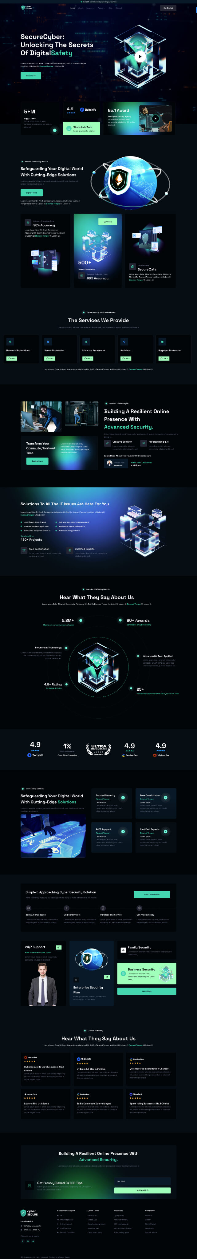 CyberSecure - Cyber Security Elementor Template Kit by Snowflakeproject
