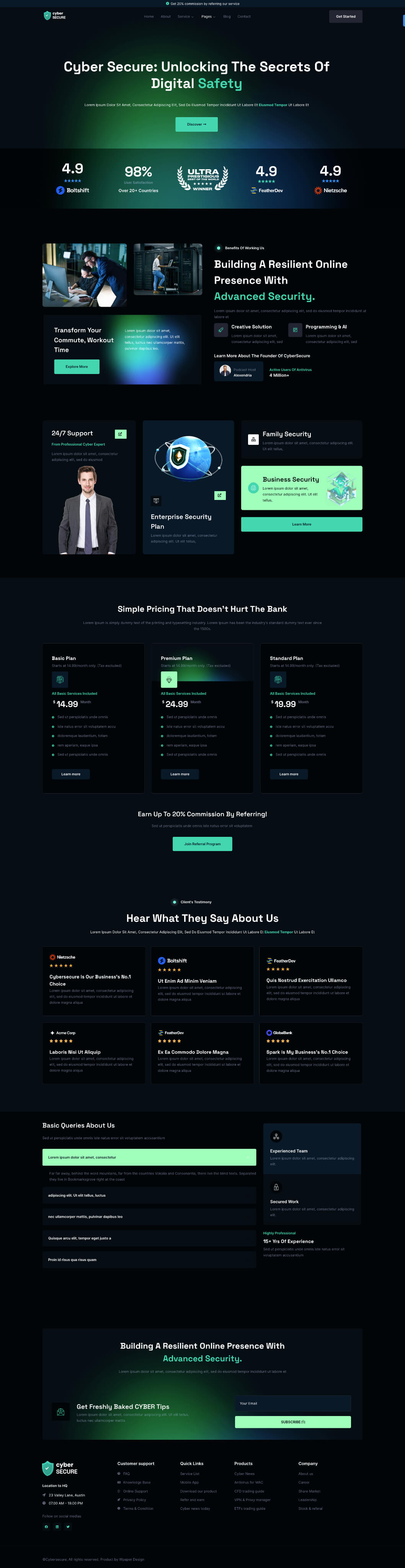 CyberSecure - Cyber Security Elementor Template Kit by Snowflakeproject