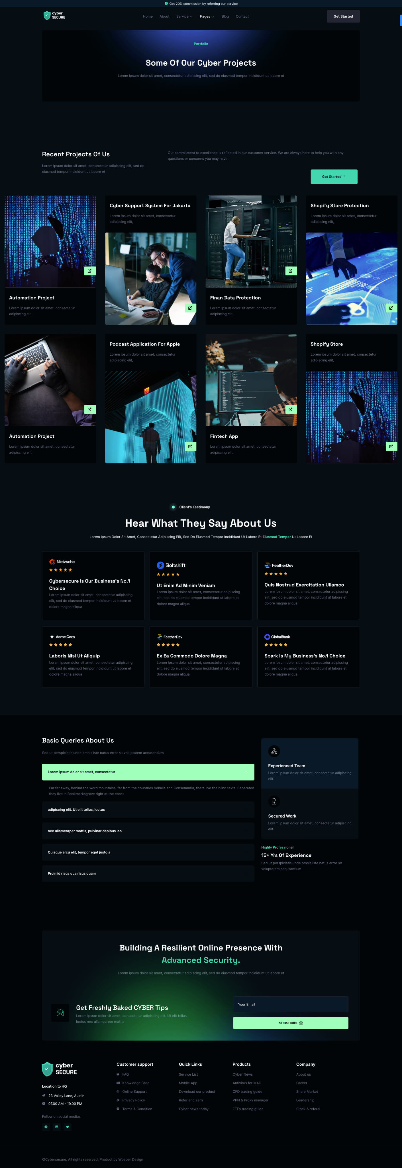 CyberSecure - Cyber Security Elementor Template Kit by Snowflakeproject
