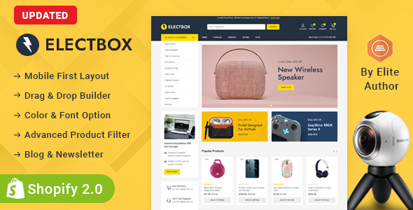 Electbox - Multipurpose Electronics Store Shopify 2.0 Responsive Theme by codezeel