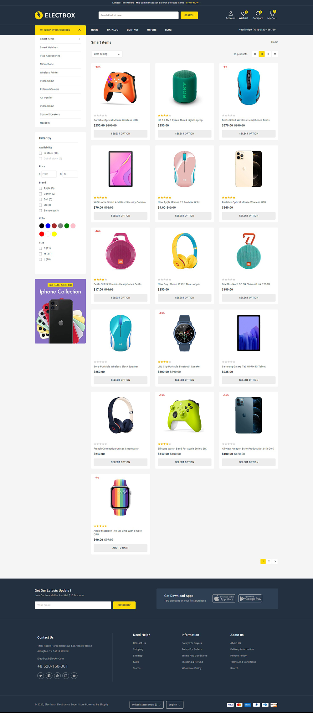 Electbox - Multipurpose Electronics Store Shopify 2.0 Responsive Theme by codezeel