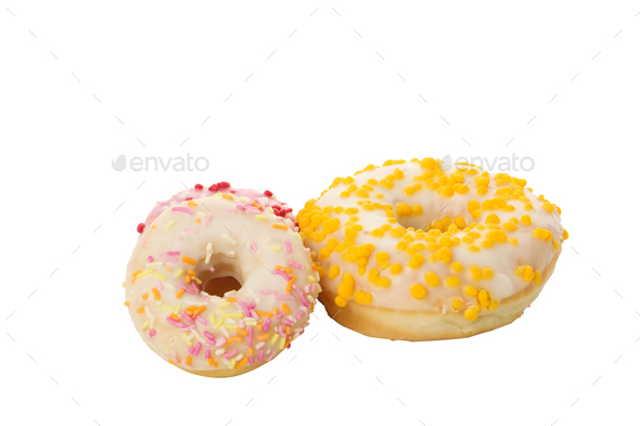 PNG, two donuts isolated on white background Stock Photo by AtlasComposer