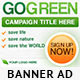 Go Green Banner Ads, Web Elements | GraphicRiver