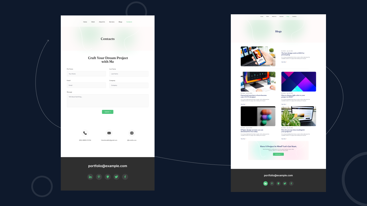 Portfoliora - Personal Website Developer Portfolio in flutter website ...
