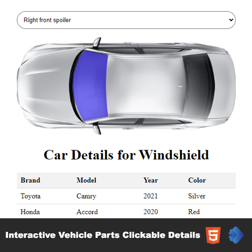 Interactive Vehicle Parts Clickable Details by freelancertajulrasel