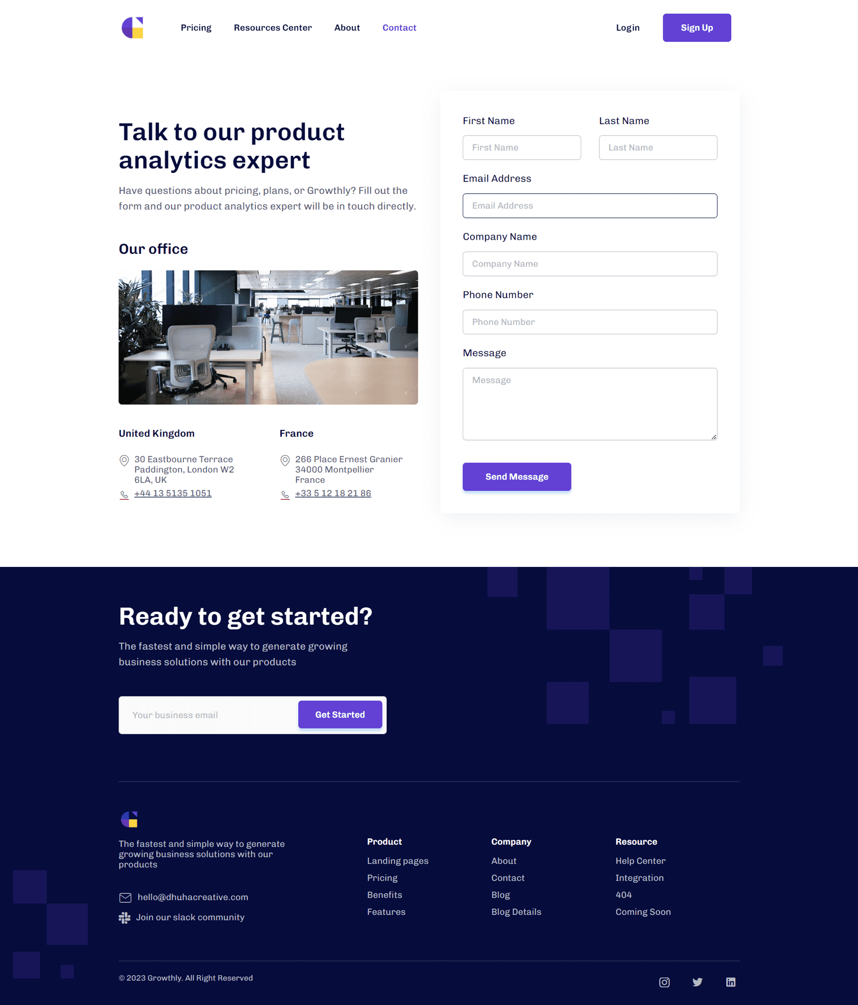 Growthly - SaaS Analytics Elementor Template Kit by DhuhaCreative | ThemeForest