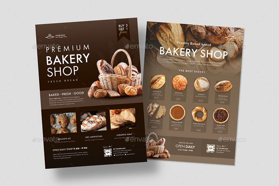 Bakery Flyer Template, Print Templates | GraphicRiver