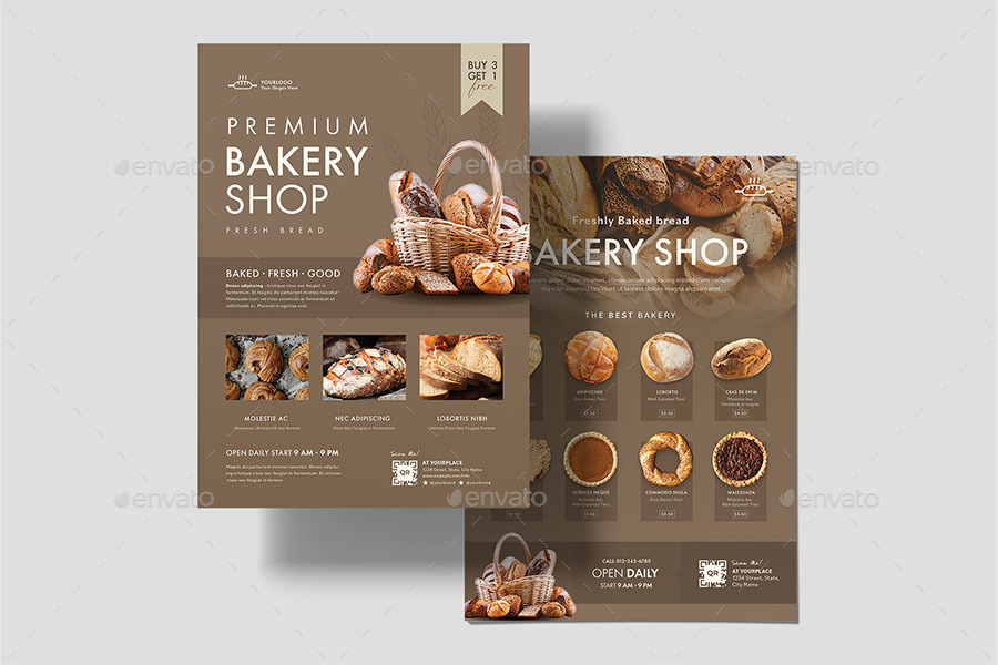 Bakery Flyer Template, Print Templates | GraphicRiver