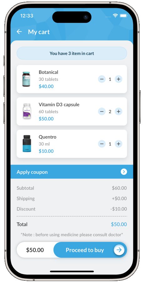 Online Medicine Ordering App Template in Flutter | 2 Apps | User App ...