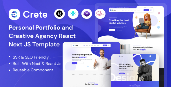 Crete - Personal Portfolio And Creative Agency React Next JS Template ...