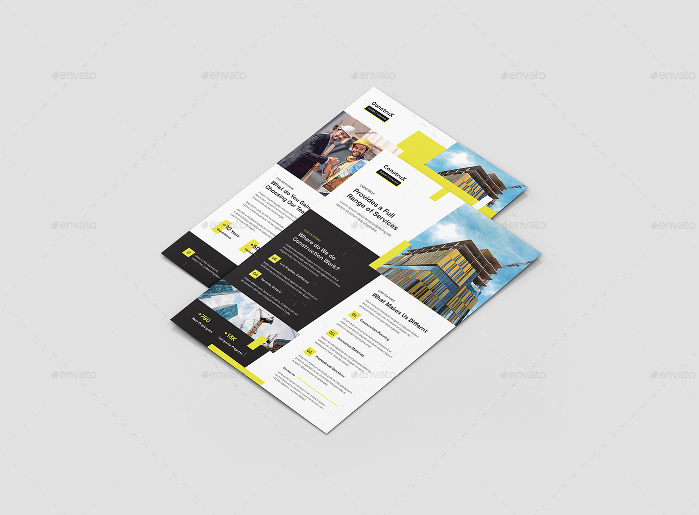 Construction Flyer Template, Print Templates | GraphicRiver