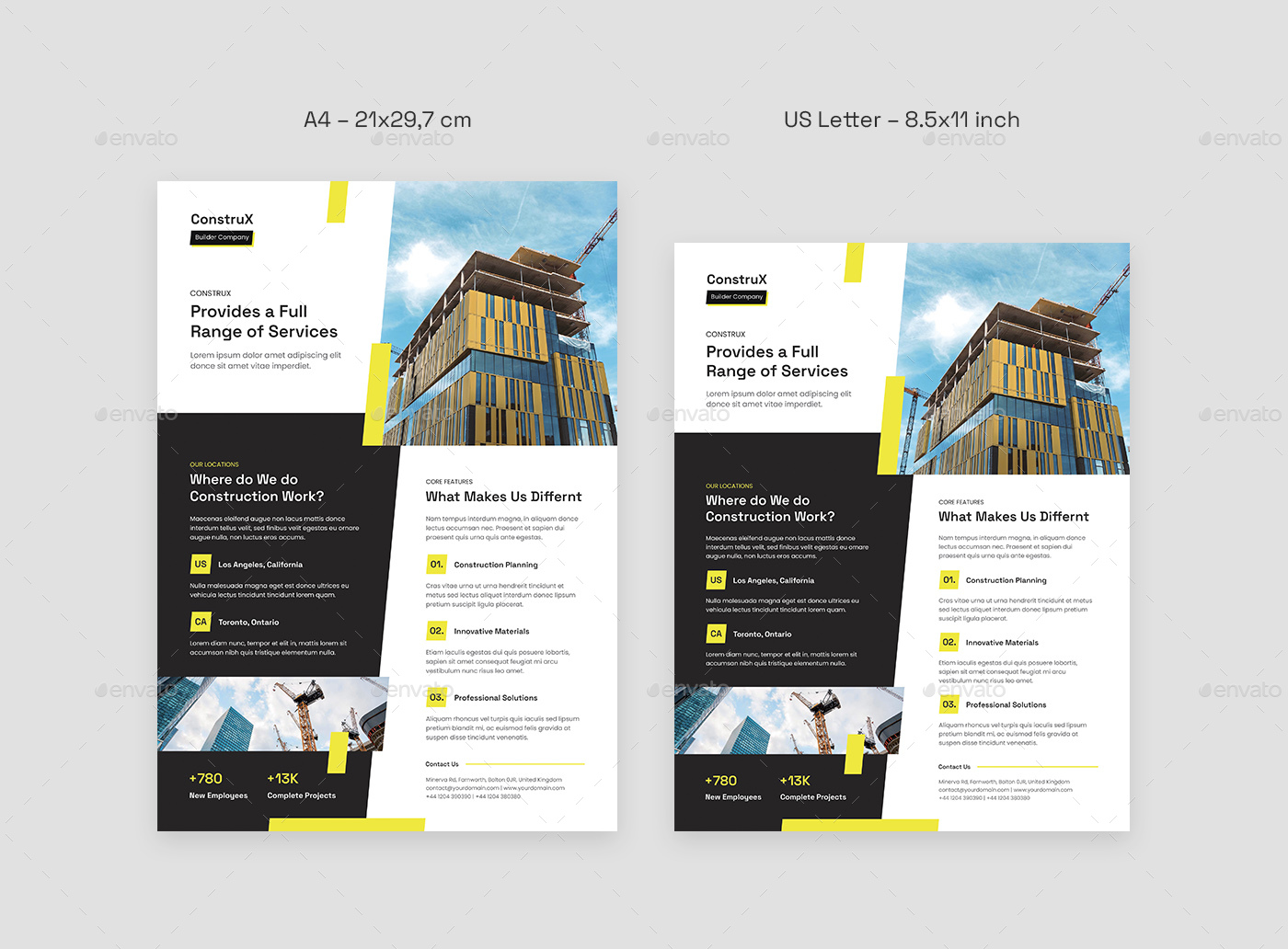 Construction Flyer Template, Print Templates | GraphicRiver