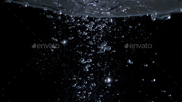 Blurred images of close-up soda bubbles fizzing up Stock Photo by gnepphoto