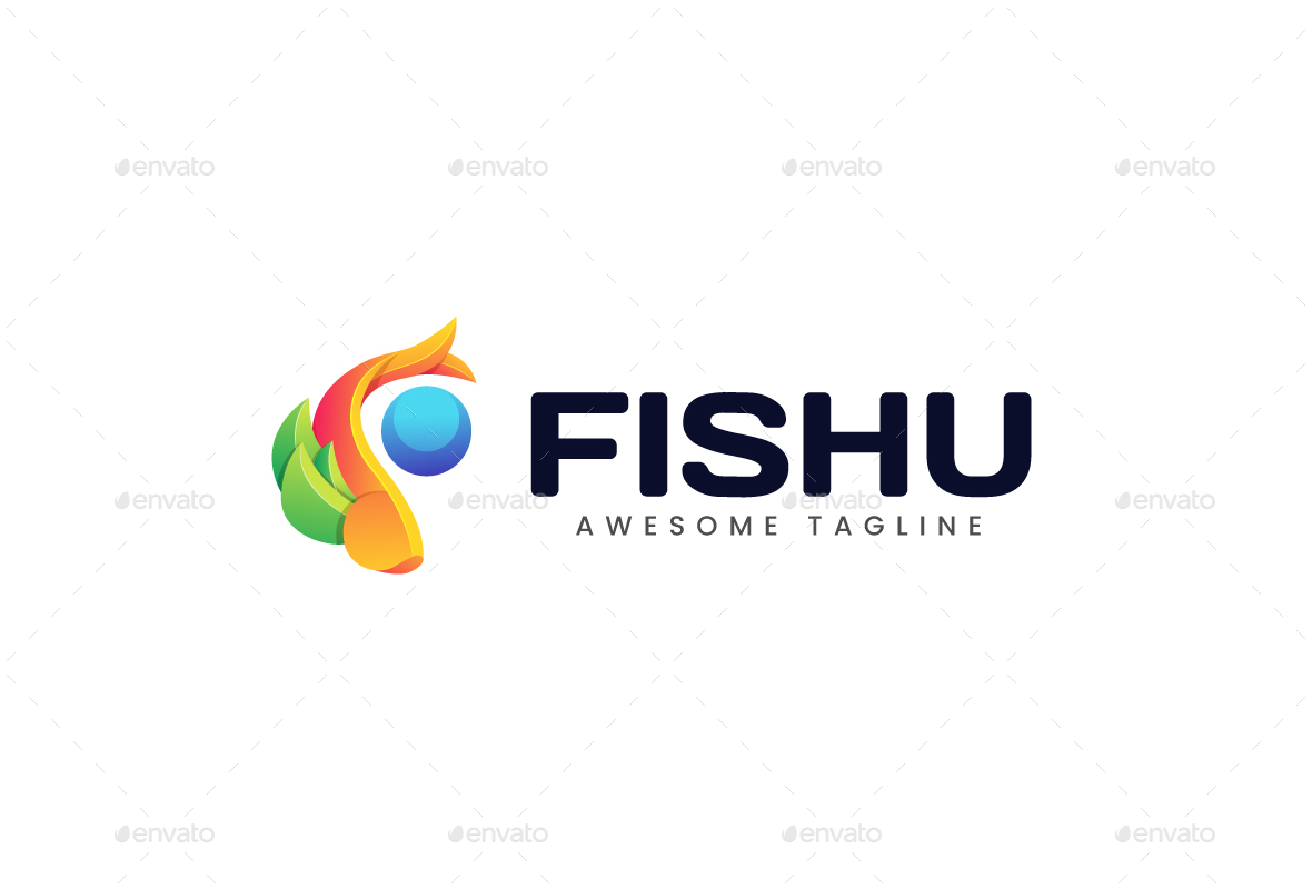 Colorful Fish Gradient Logo Template by zeergraphic | GraphicRiver