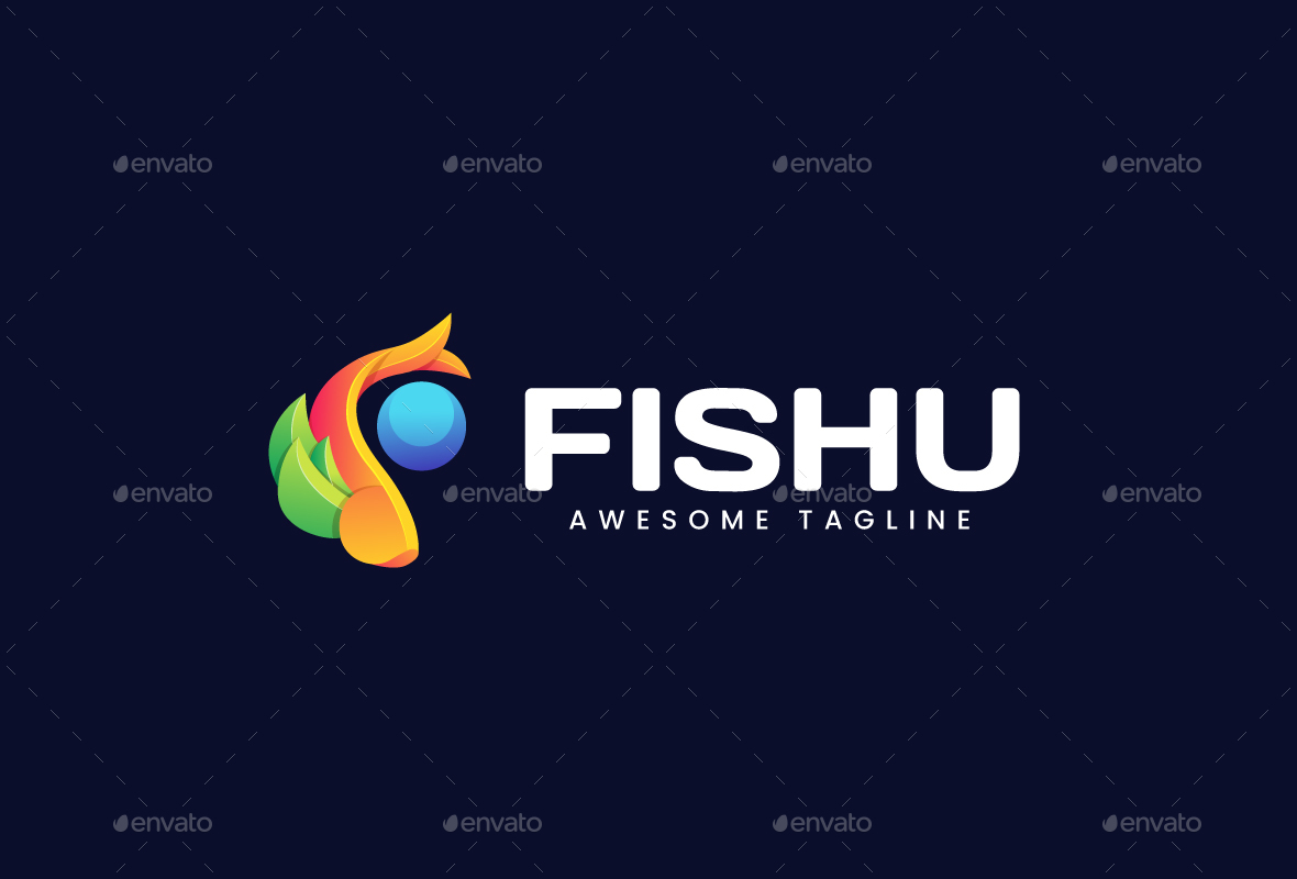 Colorful Fish Gradient Logo Template by zeergraphic | GraphicRiver
