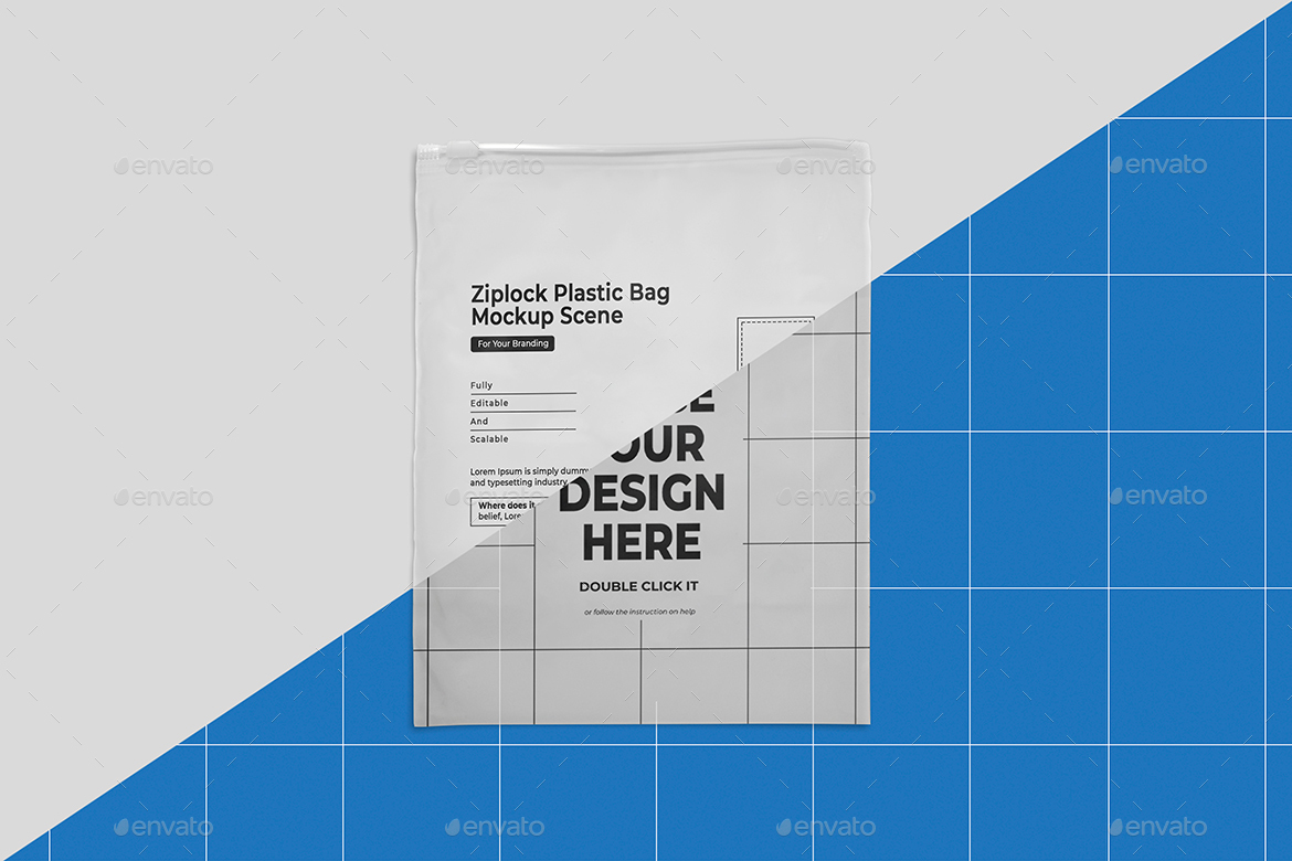 Ziplock Plastic Bag Mockup, Graphics | GraphicRiver